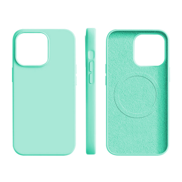 MagSafe Silicone case for iPhone 14 Plus Teal. - Mobile Care Online