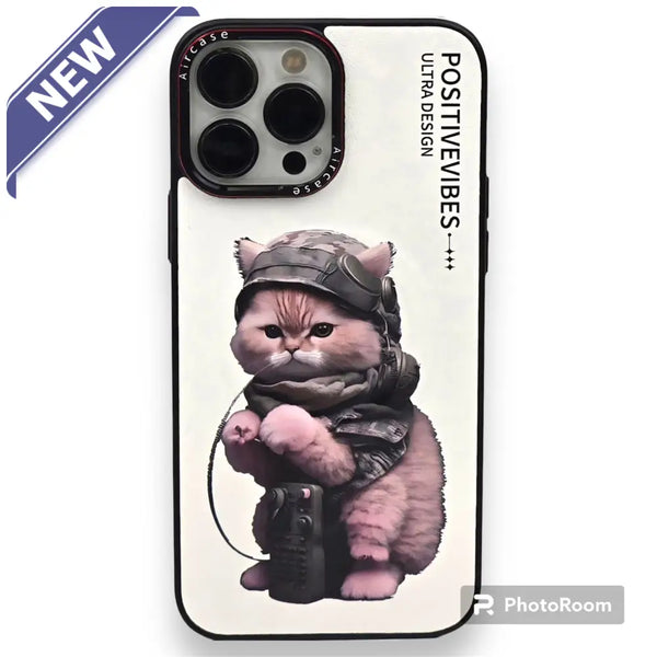 MagSafe Animated case for iPhone 16 Pro White Cat. - Mobile Care Online